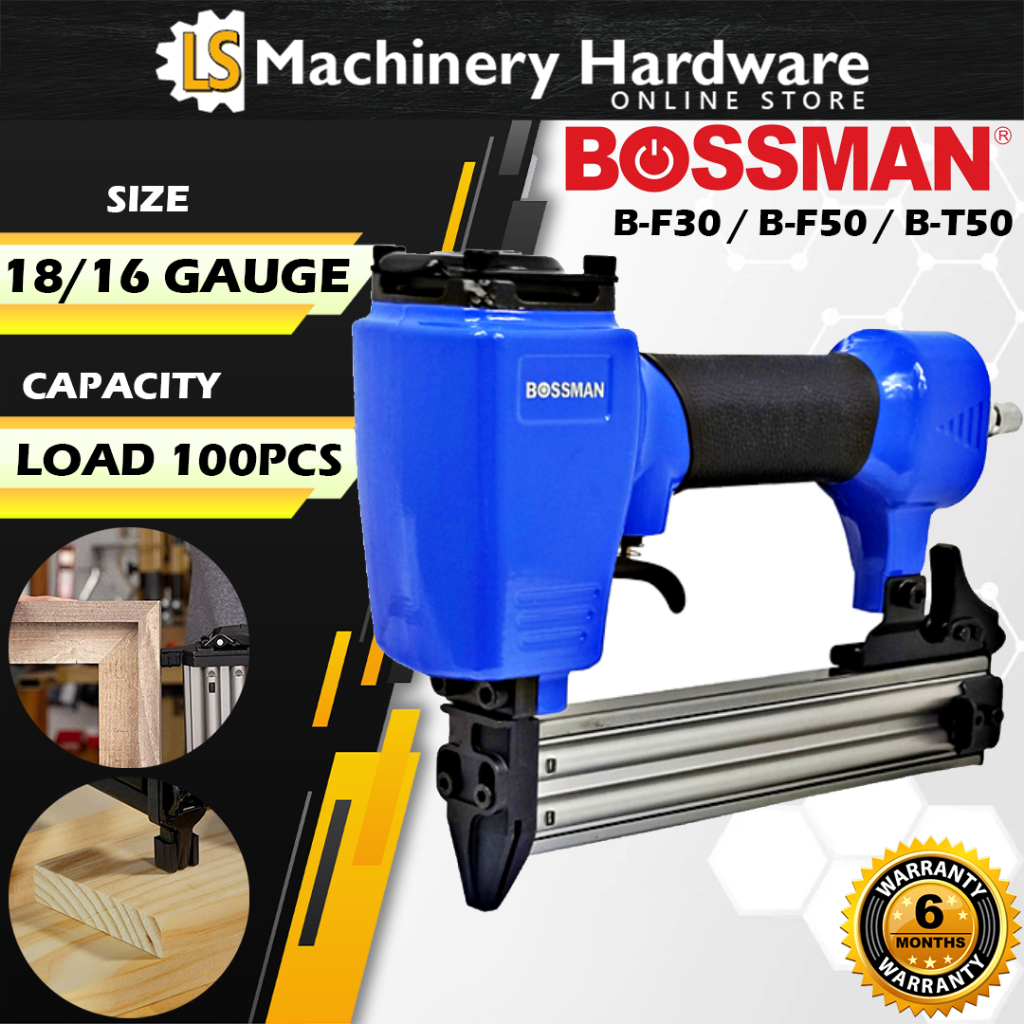 Bossman B-F30 / B-F50 / B-T50 Air Brad Nailer / Air Narrow Crown ...