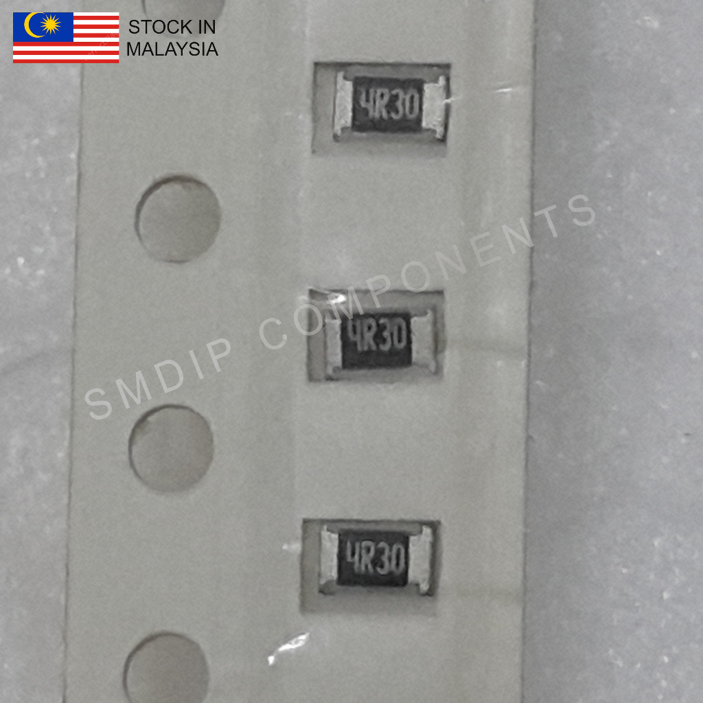 10 PCS Yageo 4.3R ±1%, 0805 SMD Resistor (4R30) | Shopee Malaysia
