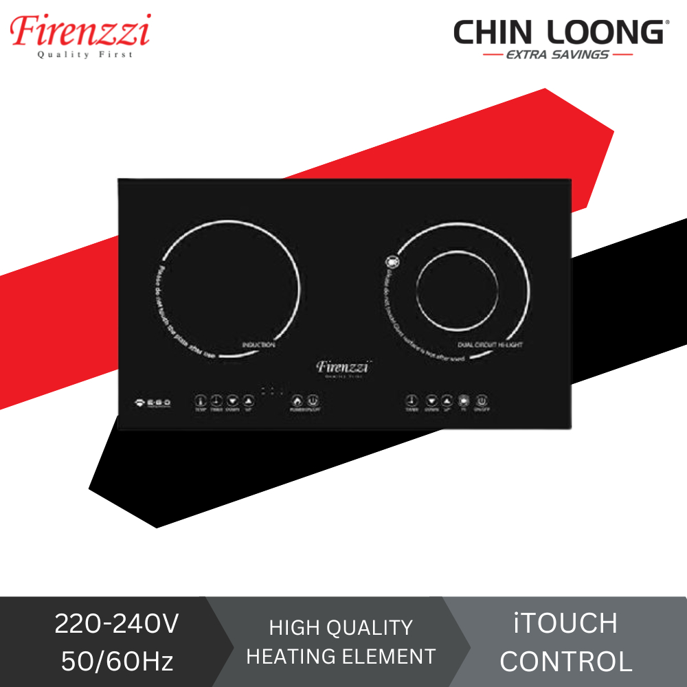 Firenzzi Ceramic And Induction 2 Burner FRD-2077 Electric Hob / Built ...