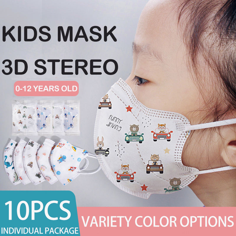 [Individual Package] 10PCS KN95 Child Cartoon Breathable 3D 4ply ...