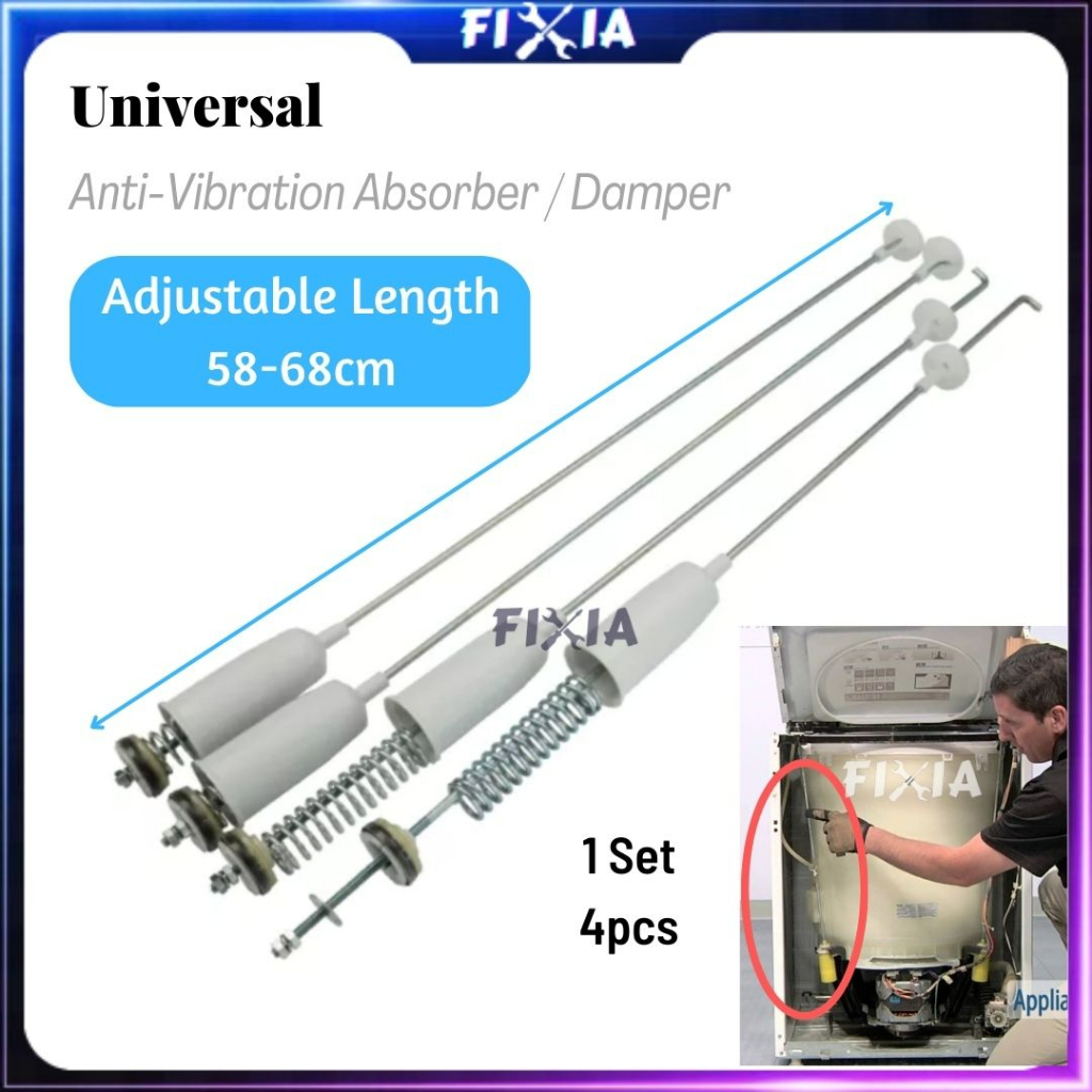 (4pcs) Universal/Adjustable 58-68cm Suspension Rod/Absorber/Damper ...