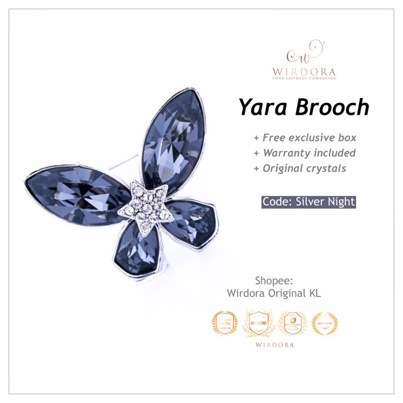 WIRDORA Yara Shoulder Brooch Pin Tudung Shawl Premium | Shopee Malaysia