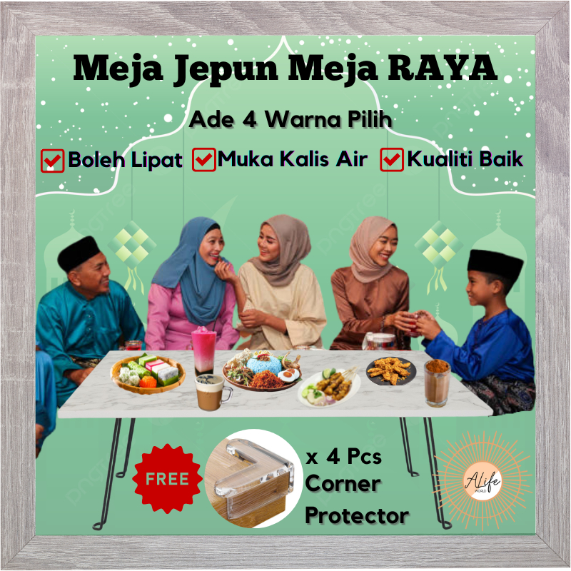 ALife Meja Jepun Lipat Meja Makan Hari Raya Besar Murah Duduk Panjang ...