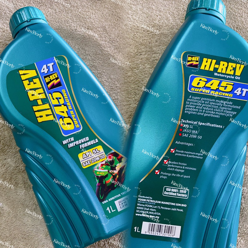 Hi Rev 645 4T API SL 20W-50 (1 Litre) | Shopee Malaysia