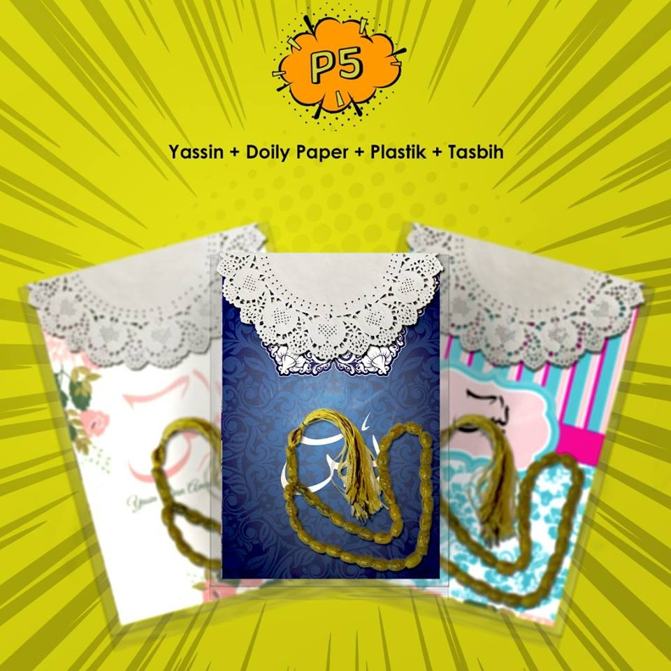 PAKEJ 5 YASSIN PLASTIK DOILY PAPER TASBIH - [ 10 SET ] [ Penghantaran ...