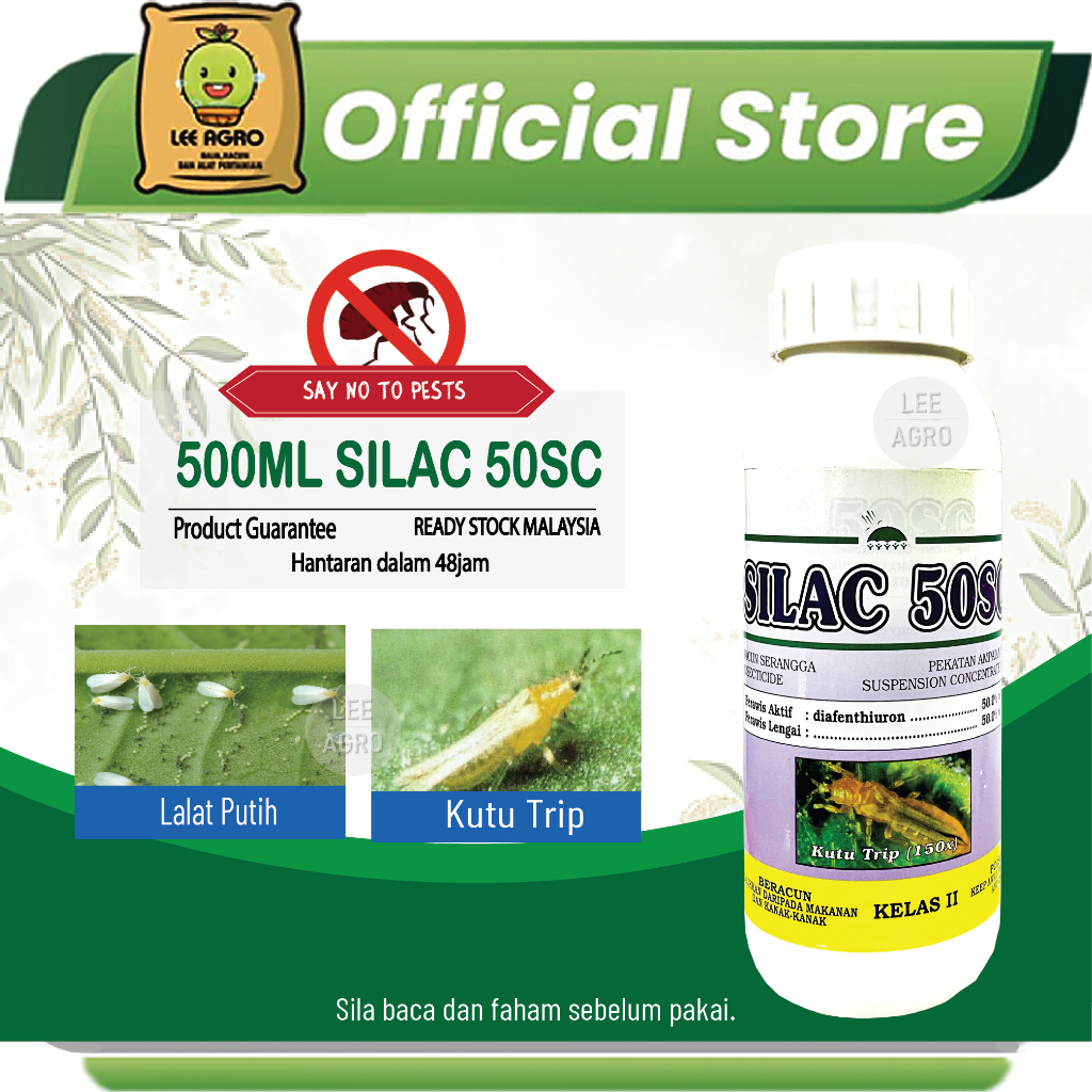 500ML &1L Silac 50SC/Diafenthiuron 50.0%/Racun Serangga Lalat Putih ...