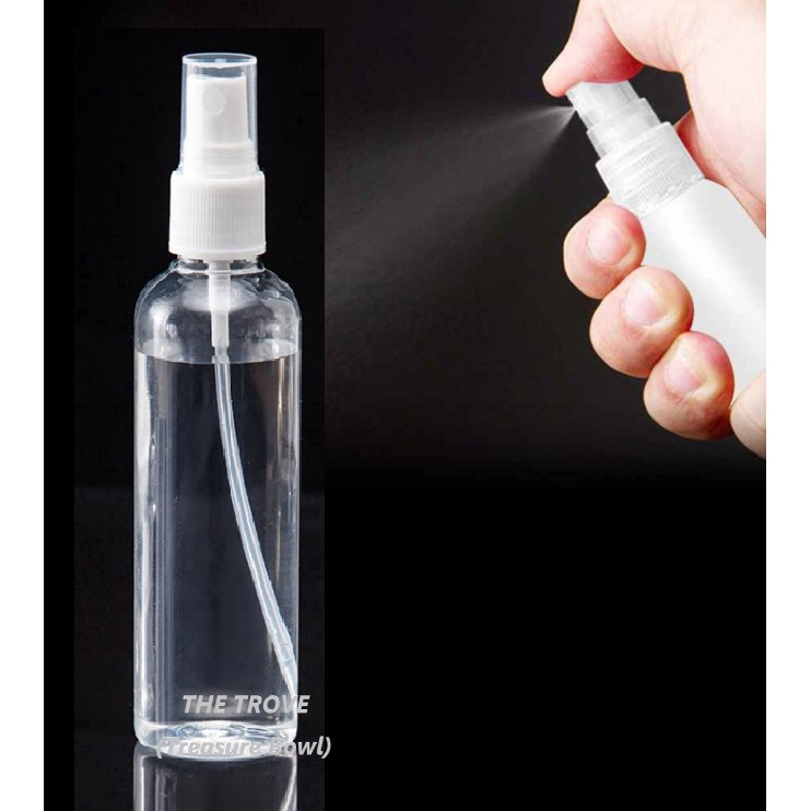 Transparent Plastic Mini Empty Spray Bottles 100ml Refillable Container ...