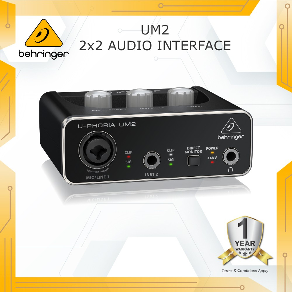 Behringer U-Phoria UM2 USB Audio Interface (UM-2 / UM 2) | Shopee Malaysia