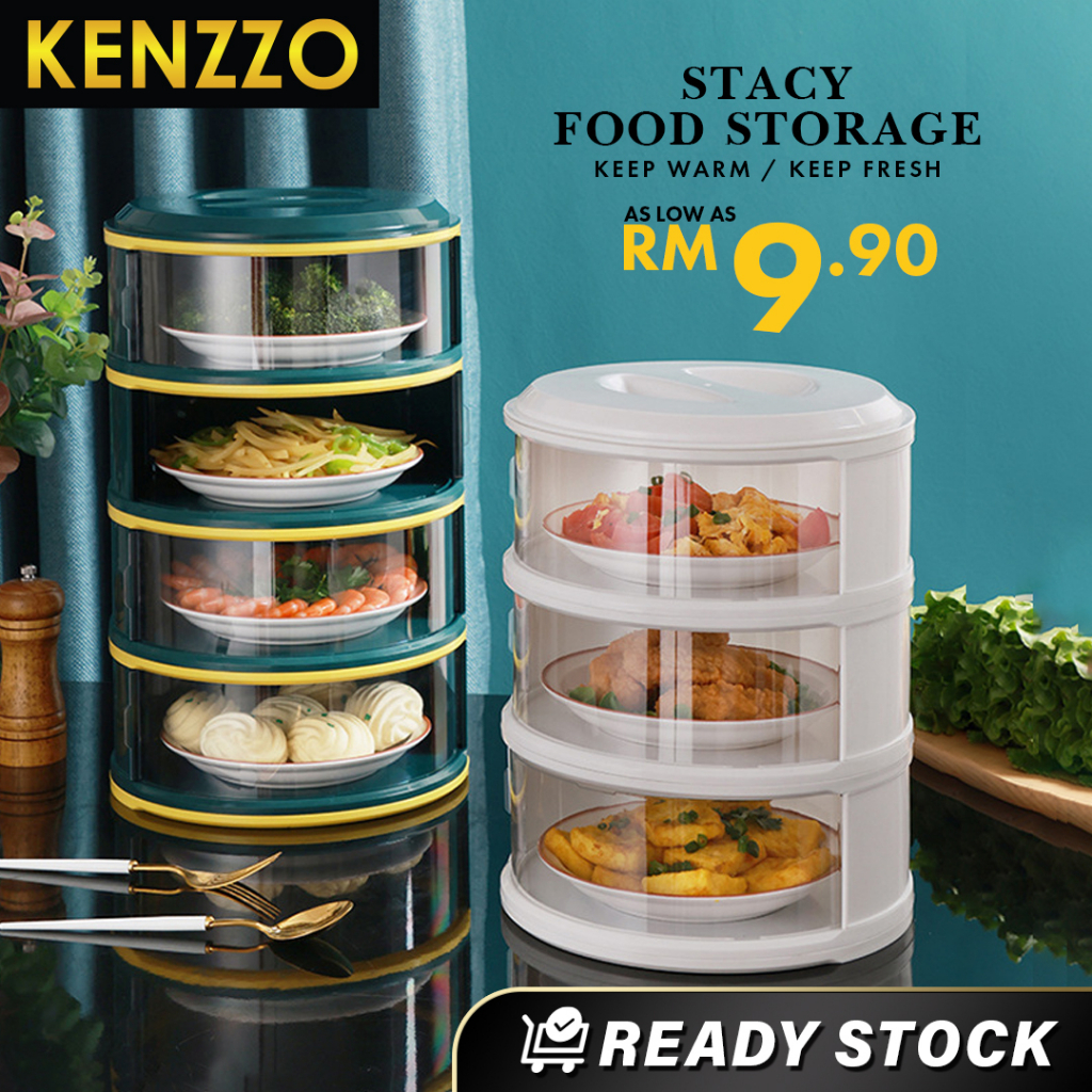 KENZZO: STACY Stackable Food Cover /Transparent Stackable Food Insulation Cover / Tudung Saji ...