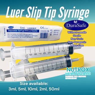 DURASAFE Luer Slip Syringe ( 1 Piece ) Picagari Tanpa Jarum,3ml/5ml/10ml/20ml/50ml | Shopee Malaysia