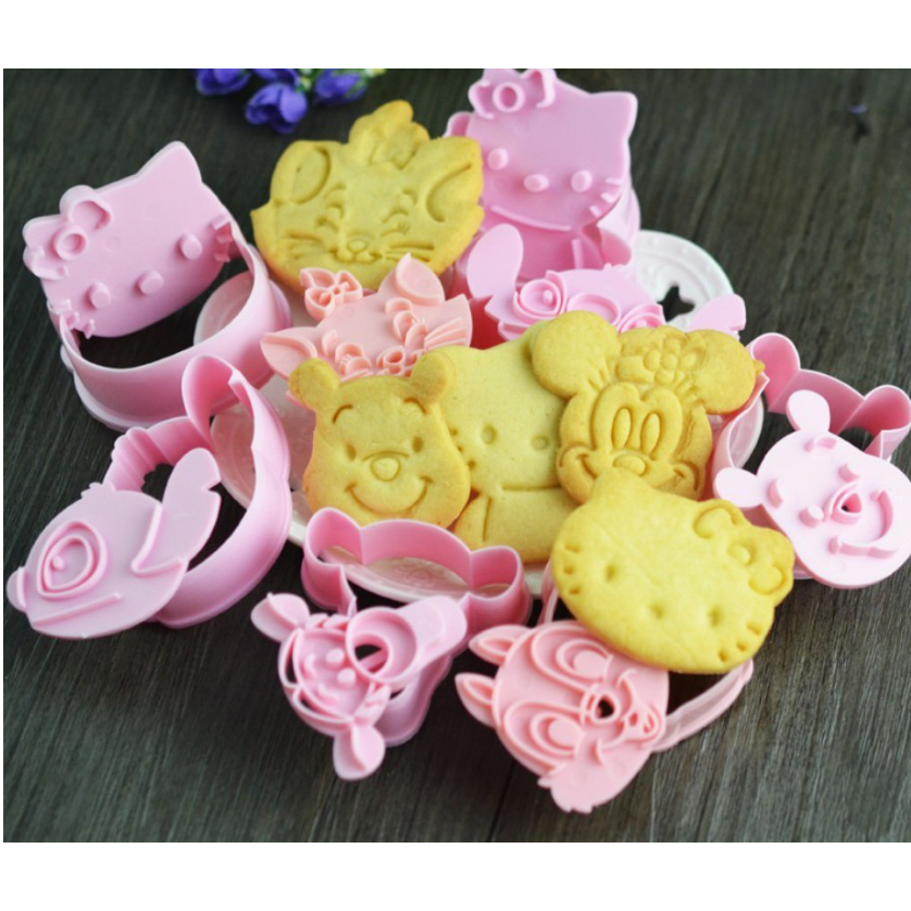 Rabbit Bunny,KT,pooh,mickey cookies/fondant /mooncake cutter 2in1 ...
