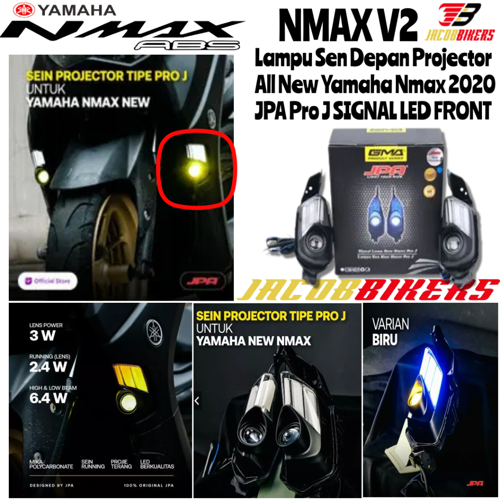 YAMAHA NMAX V2 2020 FRONT SIGNAL LED LIGHT Lampu Sen Depan Projector ...