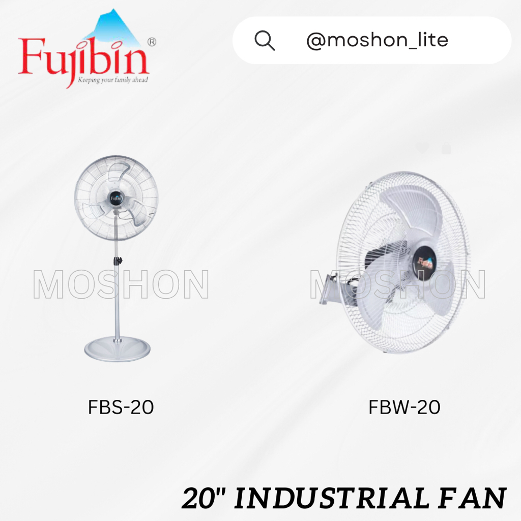 Fujibin 20" High Power Industrial Wall Fan FBW-20 / Stand Fan FBS-20 ...