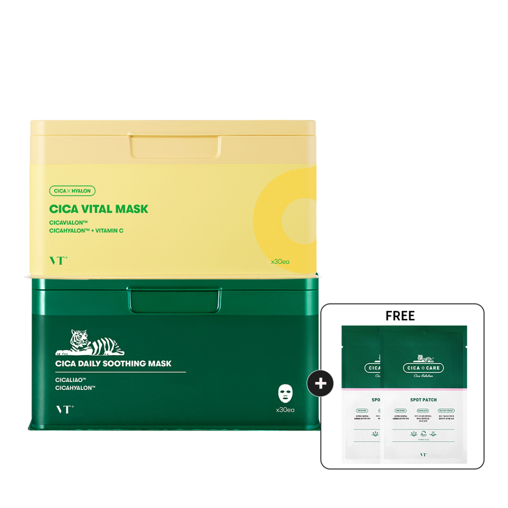 [VT] CICA Daily Soothing Mask 30ea Acne care Centella Asiatica Facial ...