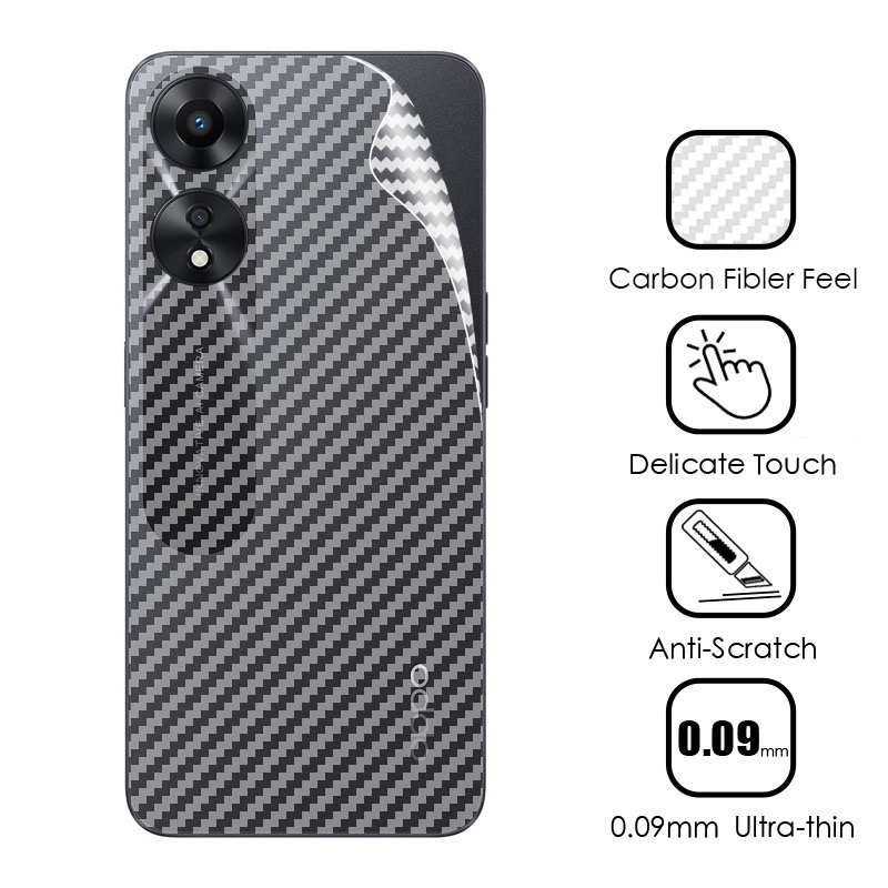 OPPO A78 4G/OPPO A78 5G/OPPO A79 5G Back Carbon Fiber Sticker | Shopee ...