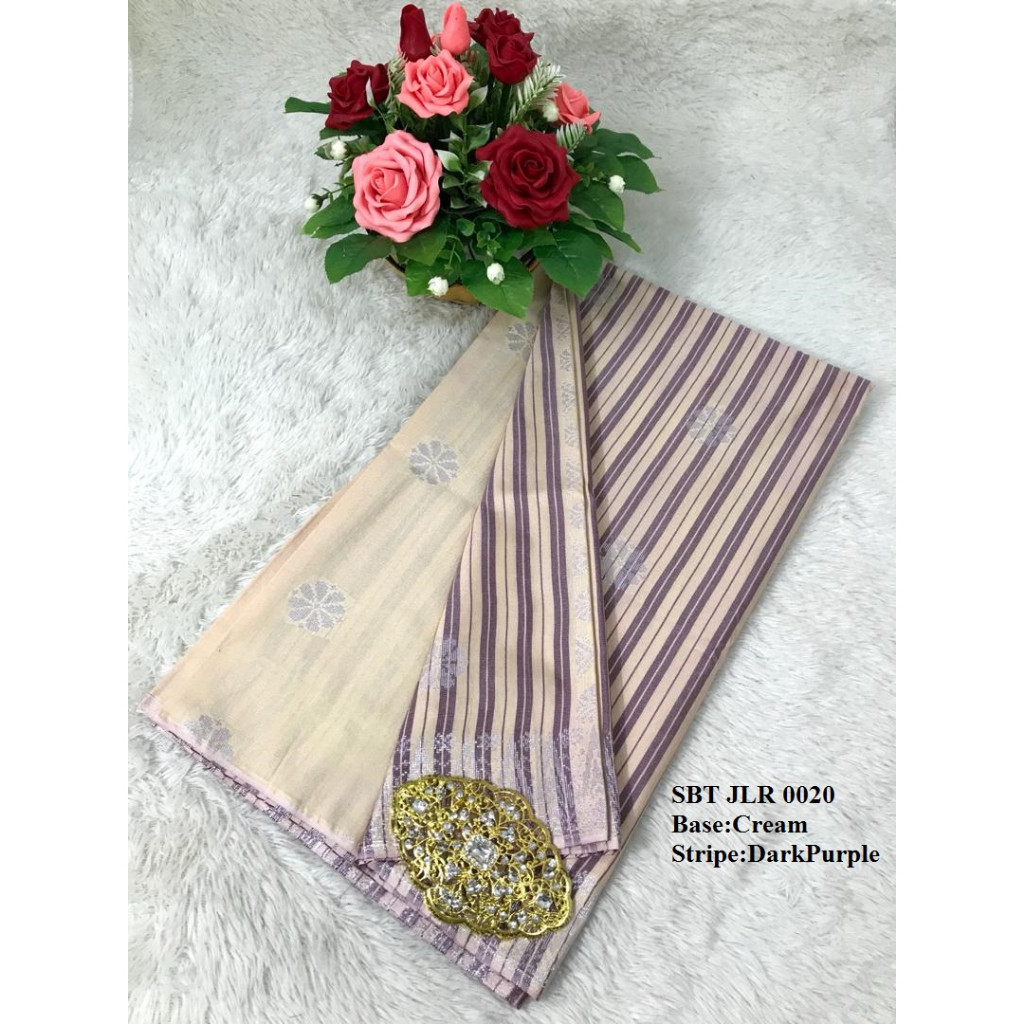 Songket Bunga Tabur Jalur Sepasang 4.25 meter(Pastel Color) | Shopee ...