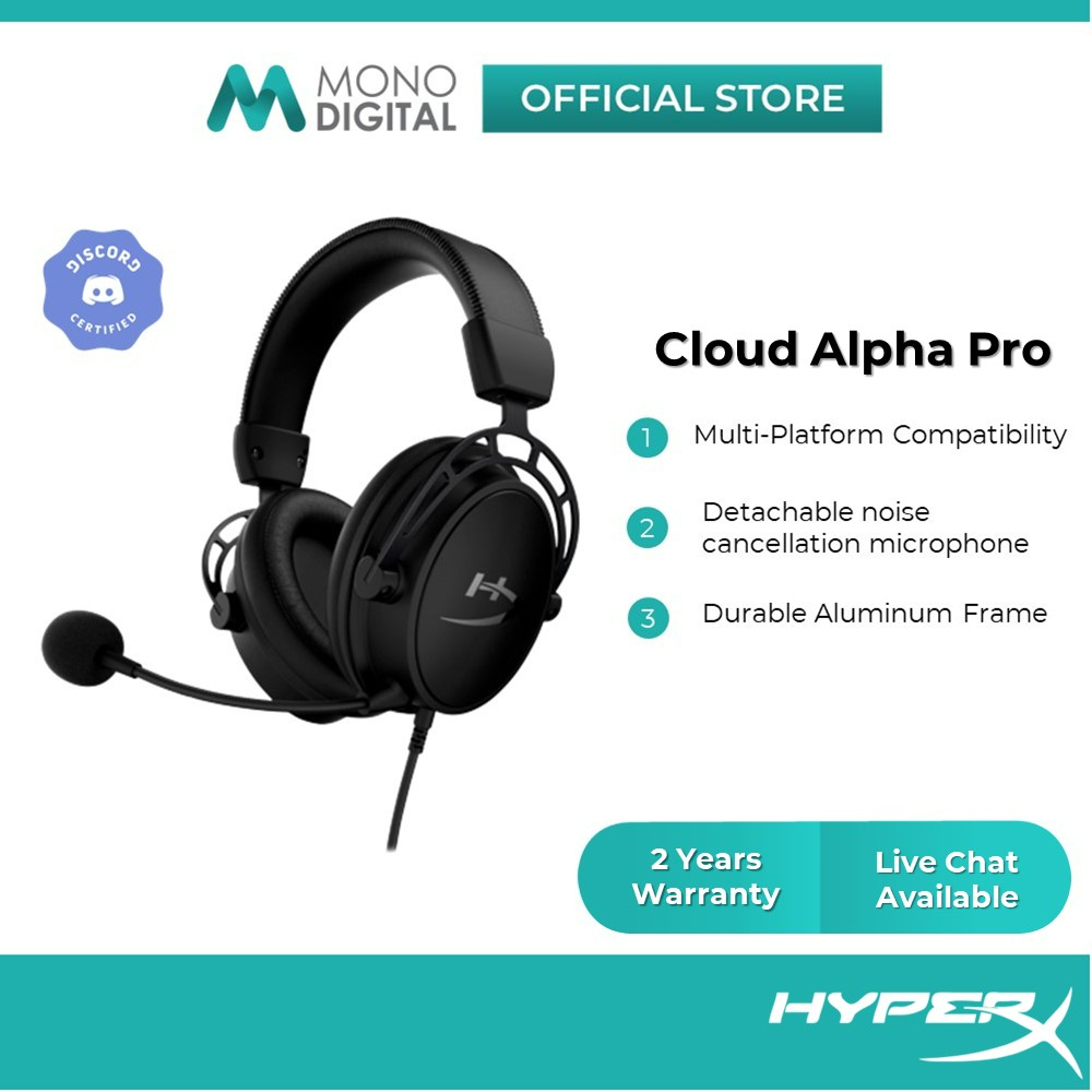 HyperX Cloud Alpha Pro Gaming Headset with Noise cancellation ...