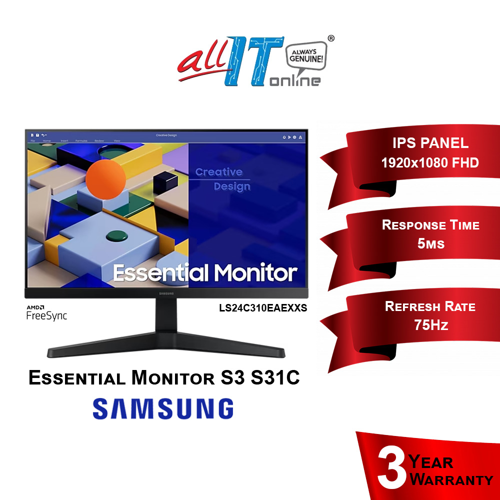 Samsung 24" LS24C310EAEXXS S3 S31C / 24" LF24T350FHEXXM T35 Series FHD ...