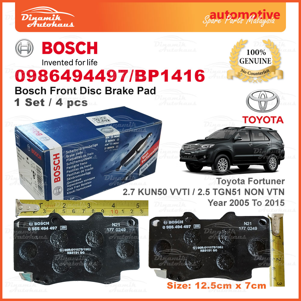 Toyota Fortuner 2.7 KUN50 / 2.5 TGN51 Year 2005 To 2015 Front Wheel ...