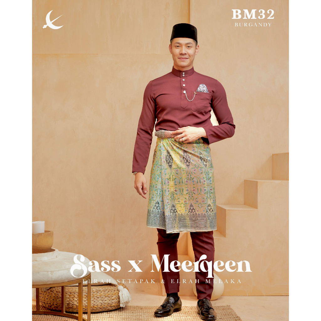 RED CATALOGUE COLOUR BAJU MELAYU ELRAH EXCLUSIVE MAGNIFICENT SLIM FIT ...