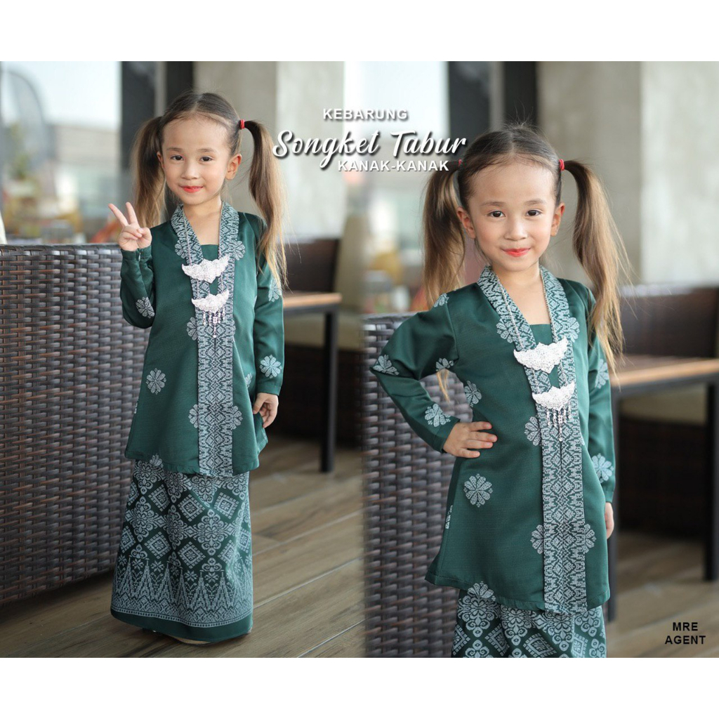 MASROM BOUTIQUE / KEBARUNG KIDS / KEBARUNG SONGKET TABUR KID | Shopee ...