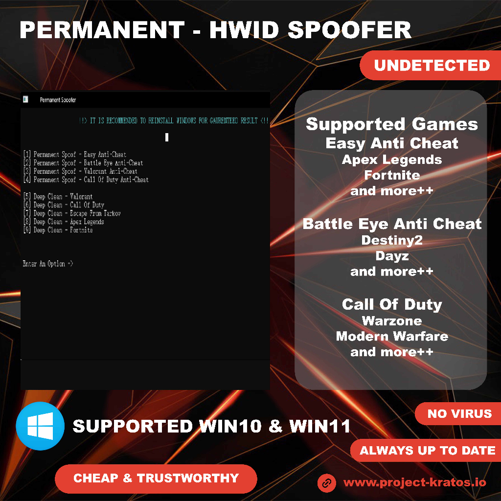 Permanent Spoof Hwid Spoofer Hwid Spoofer Undetected Cheats