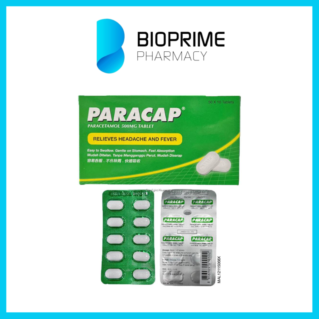 PARACAP 500mg Paracetamol | Pain Fever Reliever | Shopee Malaysia