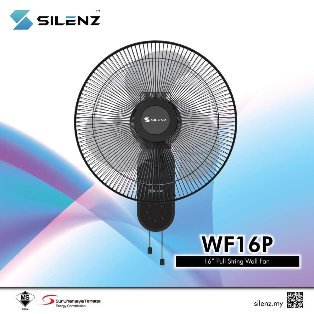 SILENZ WF16P - 16 inch Wall Fan with Pull String | Shopee Malaysia