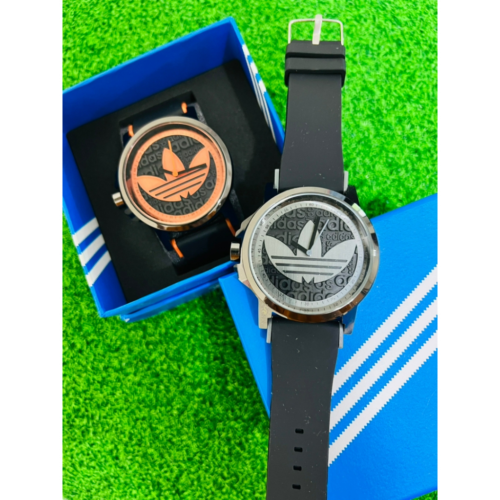 JAM TANGAN LELAKI TALI GETAH LOGO BESAR ADA JENAMA/BRAND RUBBER WATCH ...