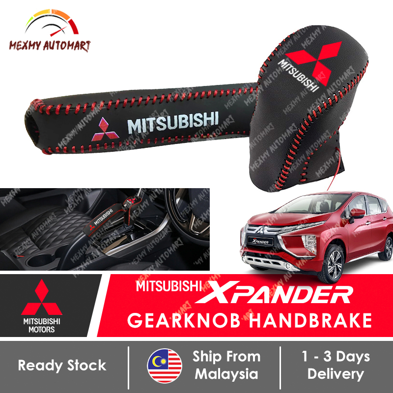 [100% FIT] MITSUBISHI XPANDER Genuine Leather Gear Knob Handbrake Cover ...