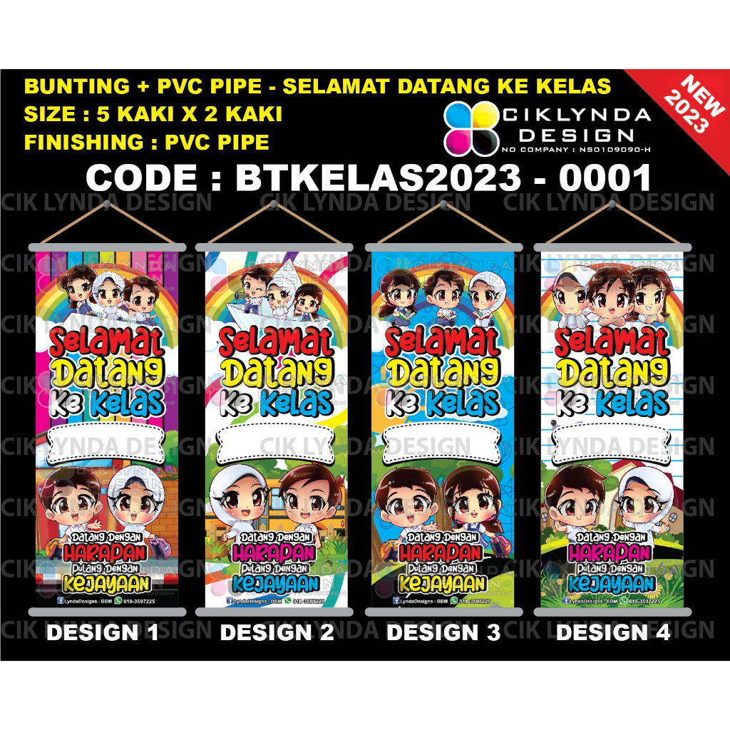 PRE-ORDER - BUNTING + PVC PIPE - SELAMAT DATANG KE KELAS (MURID ...