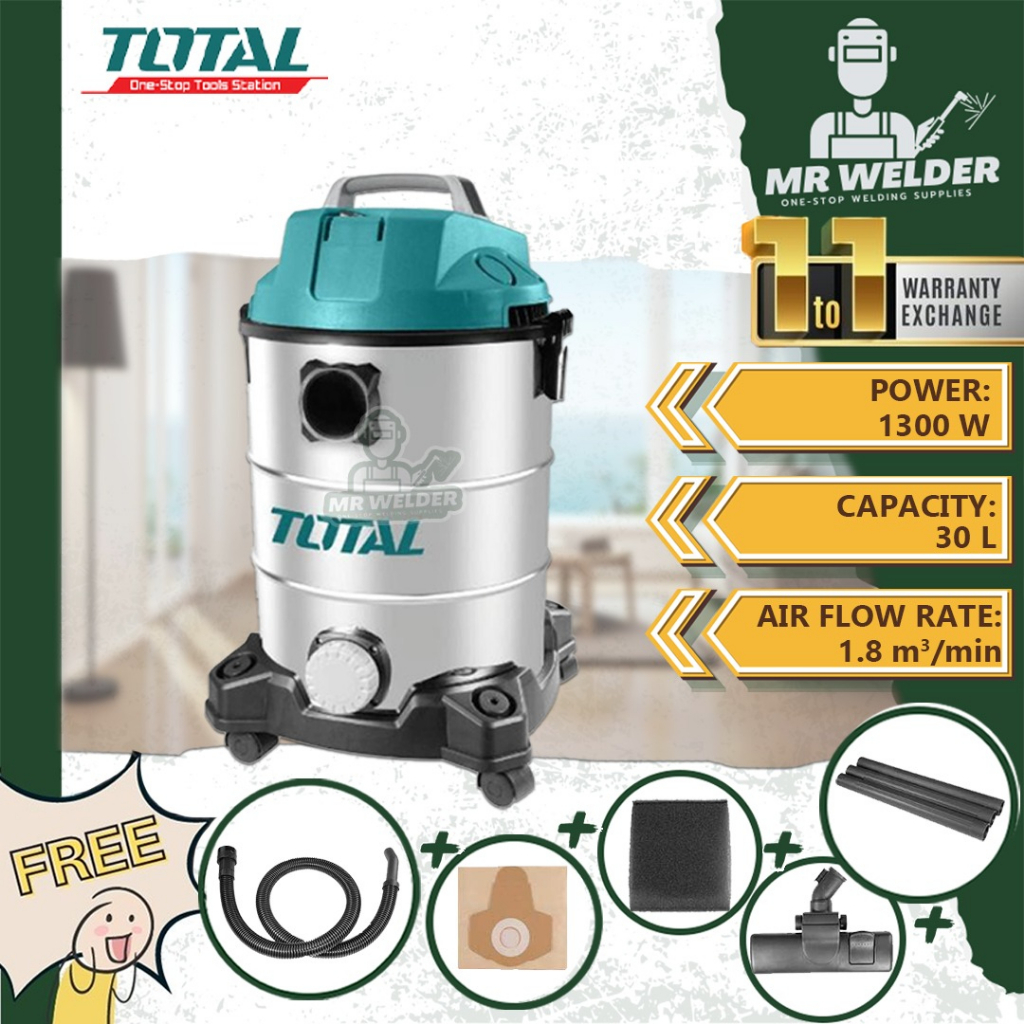 TOTAL 1300w vacuum Cleaner - TVC13301 | Wet & Dry Vacuum Cleaner ...