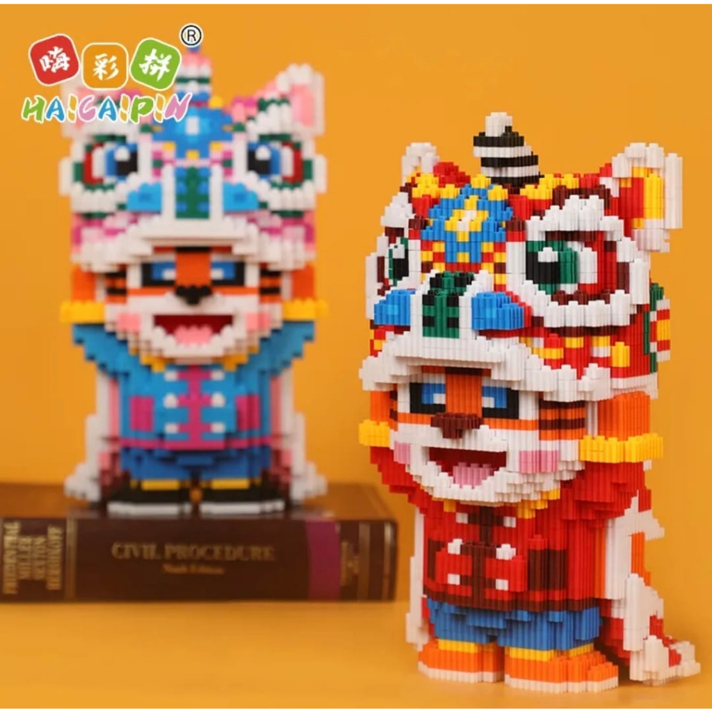 {READY STOCK} 醒师积木拼装Nano Lego Blocks Jihu Lego Lion Dance Chinese New ...
