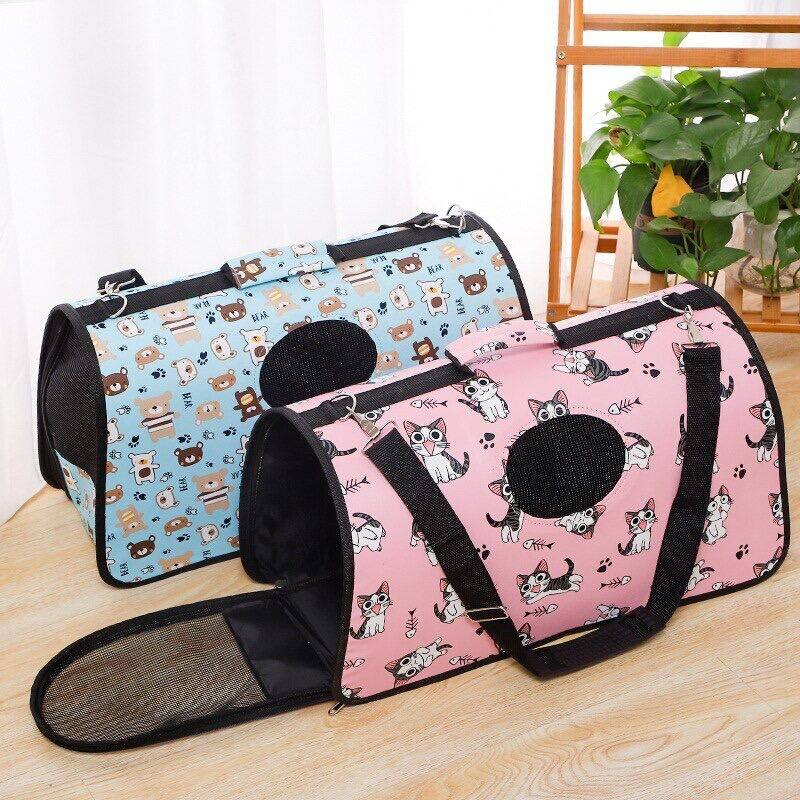 Pet Bag Cat Carrier Cat Bag Beg Kucing Travel Foldable Bag Pet Dog Cat ...