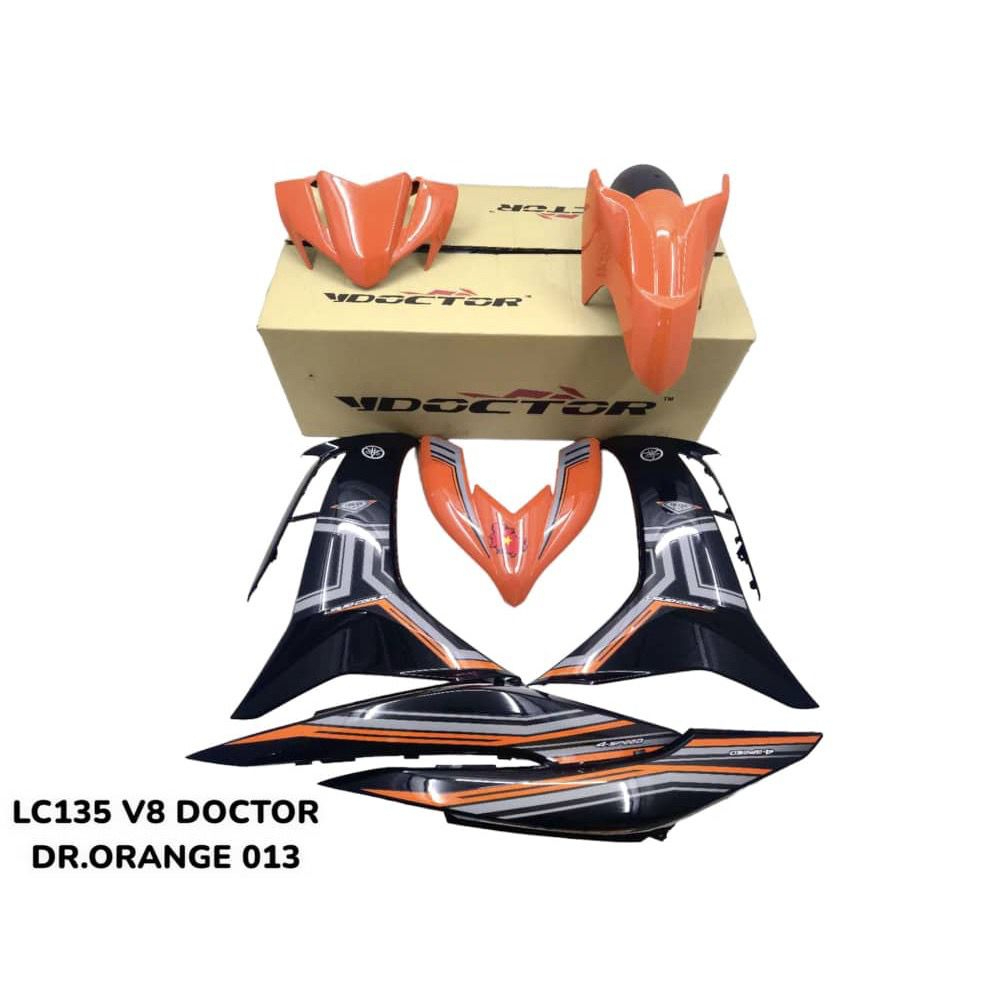 YAMAHA LC135 V8 LCV8 DOCTOR COVER SET FULL SET TANAM STICKER READY ...