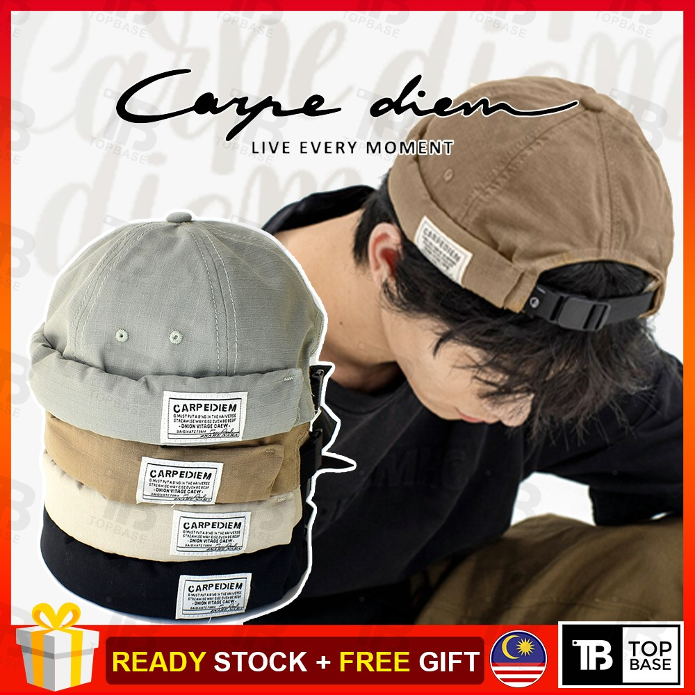 [READY STOCK]TopBase Brimless Hats for Men Docker Beanie Cap Retro ...