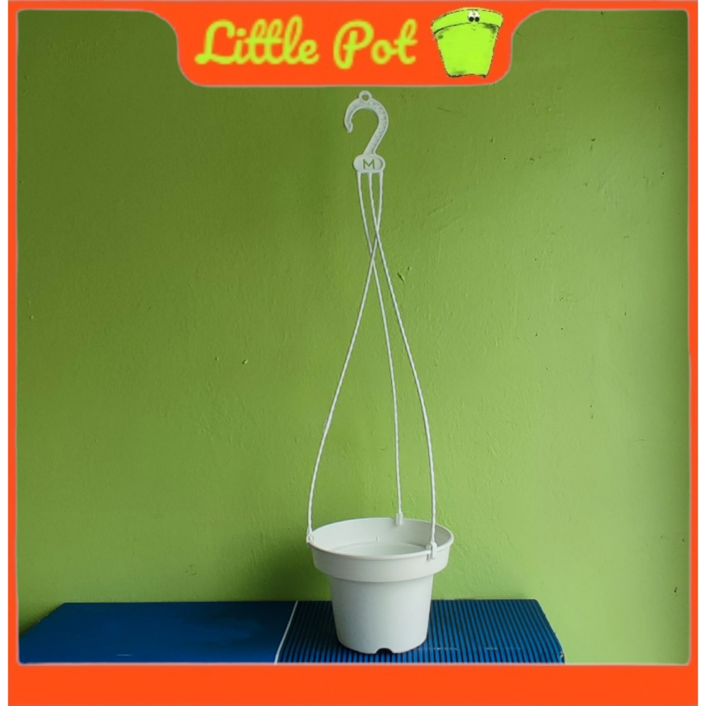 16cm White Flower Pot Hanging Pot Pasu Bunga Pasu Putih Pasu Gantung ...