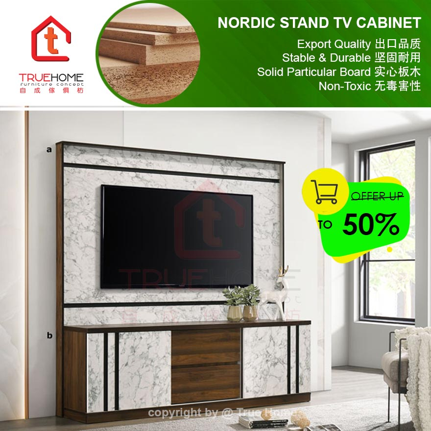 NORDIC Stand TV Cabinet Free Installation | Shopee Malaysia