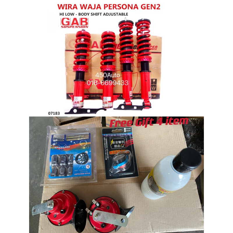 👍 GAB ADJUSTABLE Hi Low + body shift / 100% ORIGINAL Fit : Wira Waja ...