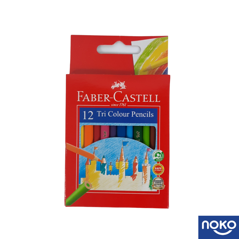 NOKO Faber Castell TRI Color Pencils 12pcs | Shopee Malaysia