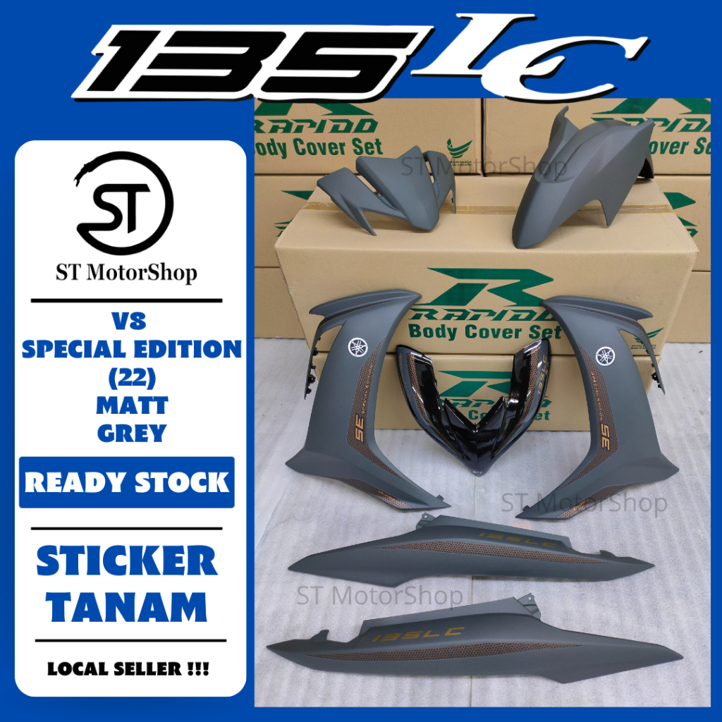 YAMAHA LC-135 LC135 V8 SPECIAL EDITION (22) MATT GREY COVER SET ...