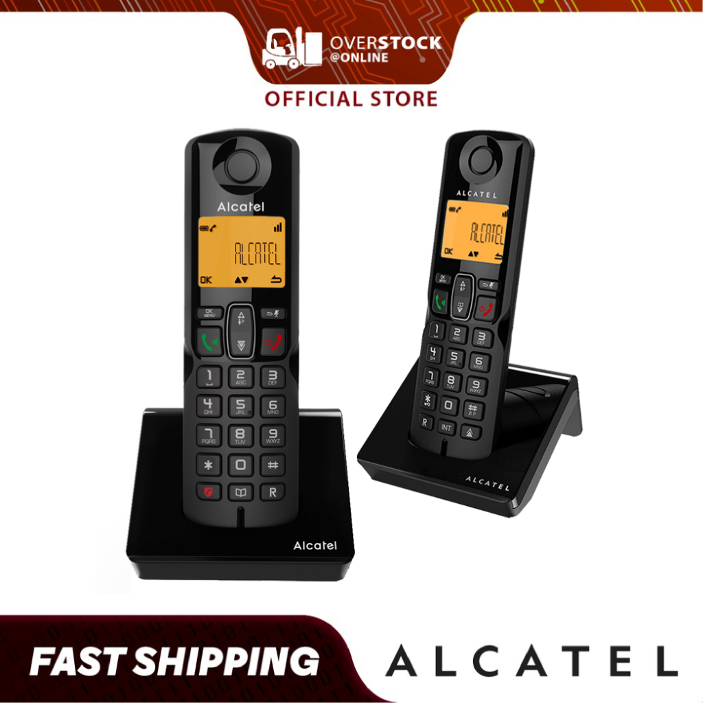 Alcatel S250 DUO Digital DECT Cordless Phone Loudspeaker Twin Landline Phone | Shopee Malaysia