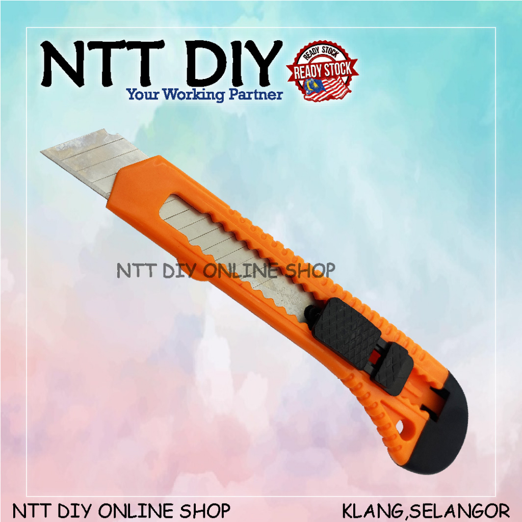 NTT DIY PVC Cutter knife 18mm DIY Art Cutter Paper Cutter Knives Stationery Multipurpose [ Ready ...