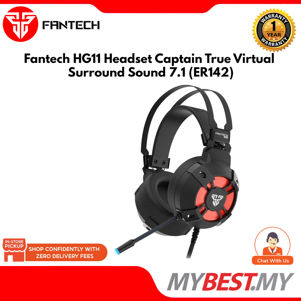 Fantech HG11 Headset Captain True Virtual Surround Sound 7.1 HG11 ...