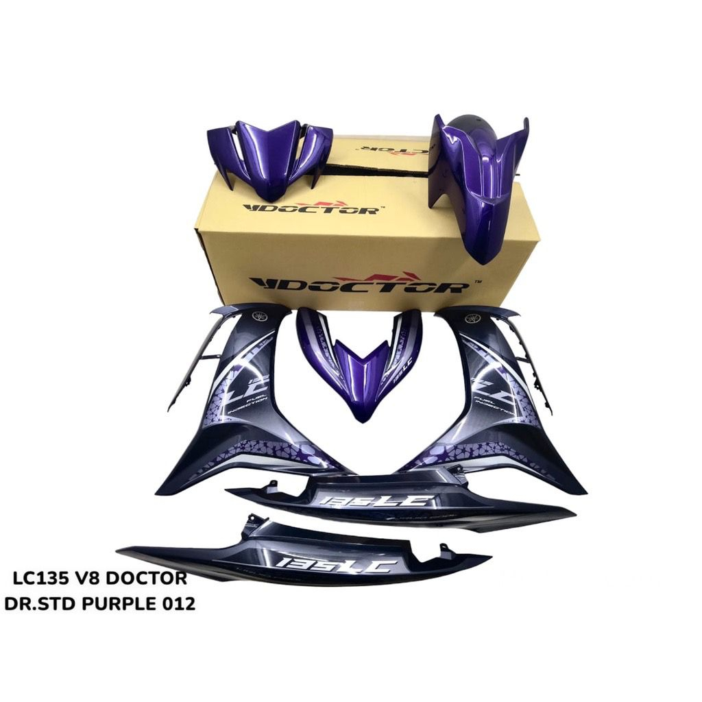 YAMAHA LC135 V8 LCV8 DOCTOR COVER SET FULL SET TANAM STICKER READY ...