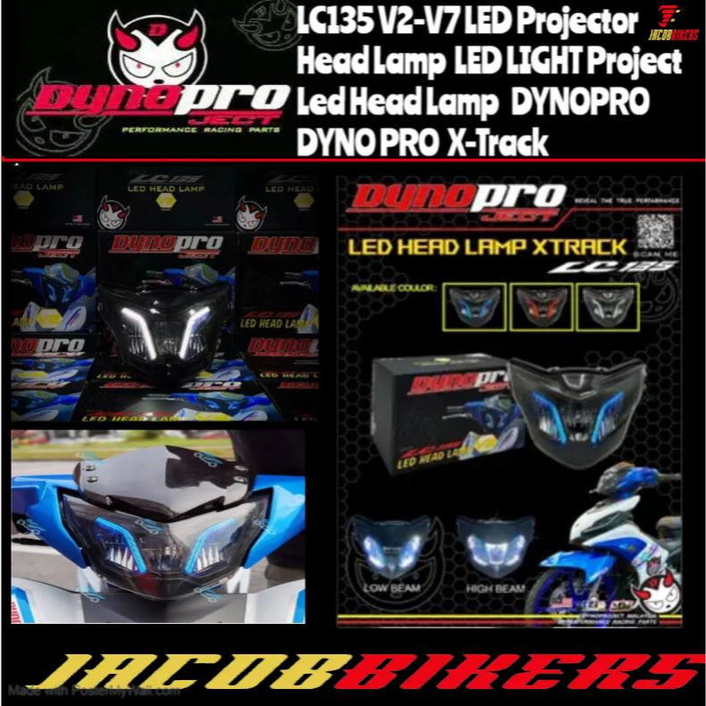 YAMAHA LC135 V2-V7 DYNOPRO DYNO PRO LED X-Track Projector Head Lamp ...