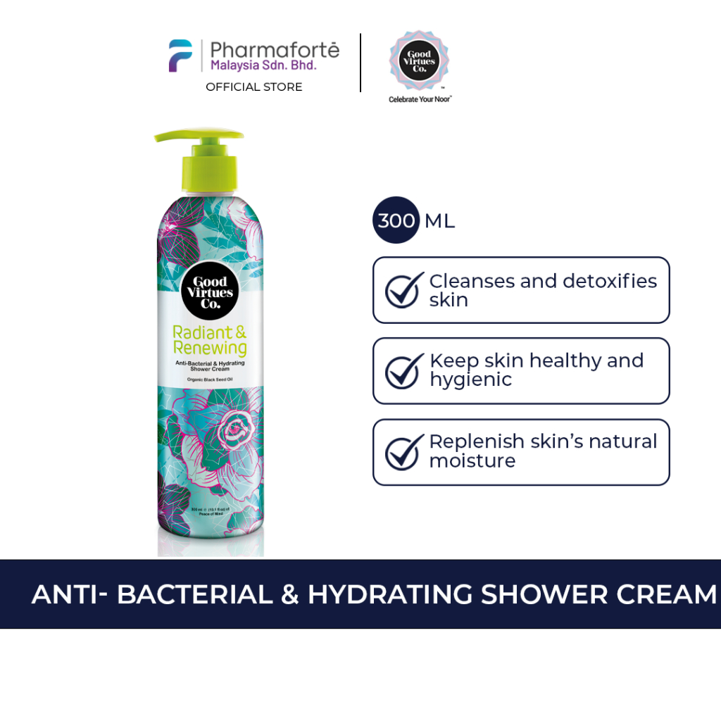 Good Virtues Co Anti- Bacterial & Hydrating Shower Cream - Halal Body ...