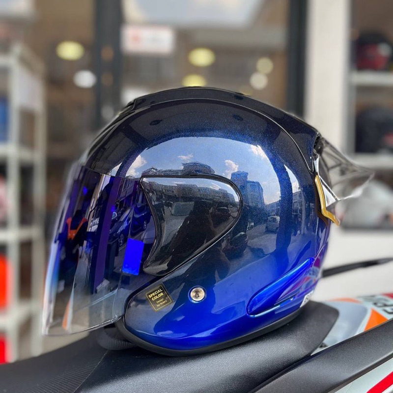 Arc Helmet Ritz 2 Tone Blue Special Colour Dual Warna Openface | Shopee ...