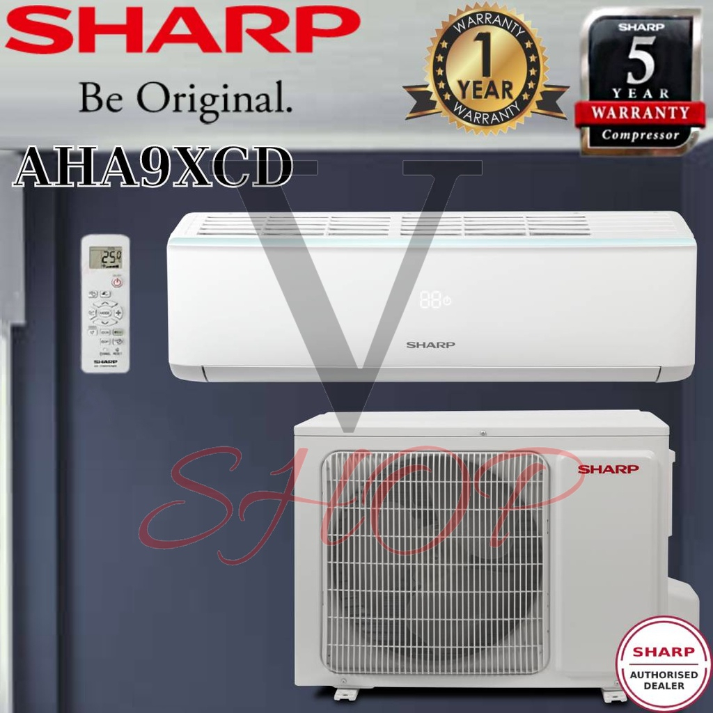 SHARP 1.0HP R32 NON-INVERTER AIR CONDITIONER AHA9XCD // AHA9WCD2 | Shopee Malaysia