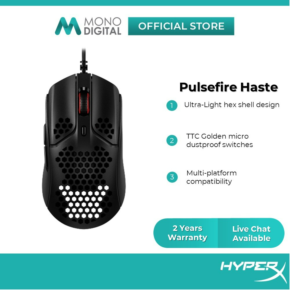 HyperX Pulsefire Haste Ultra Lightweight Gaming Mouse (4P5P9AA ...